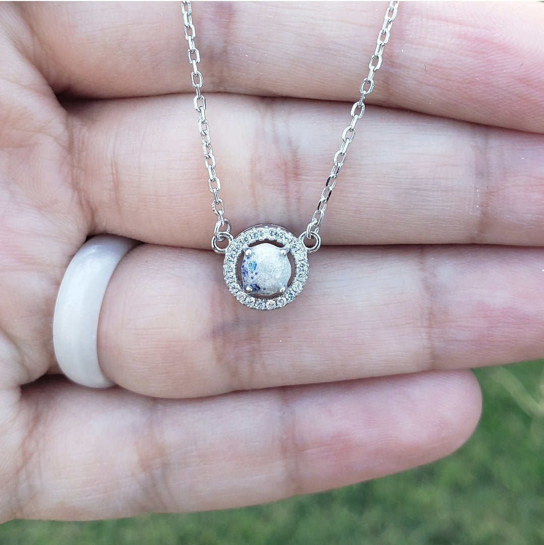 Round Halo Choker necklace - Silver – Timeless Creations723